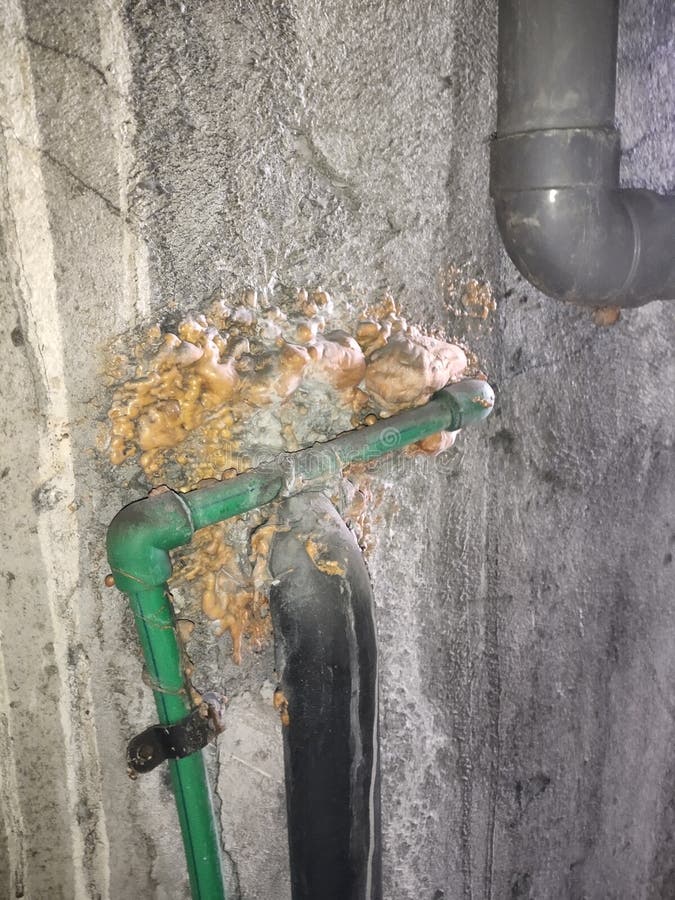 Pipe Broken Installation in Building Stock Photo - Image of pipe ...