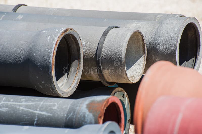 Pipe of cement stock image. Image of round, drainage - 56070215