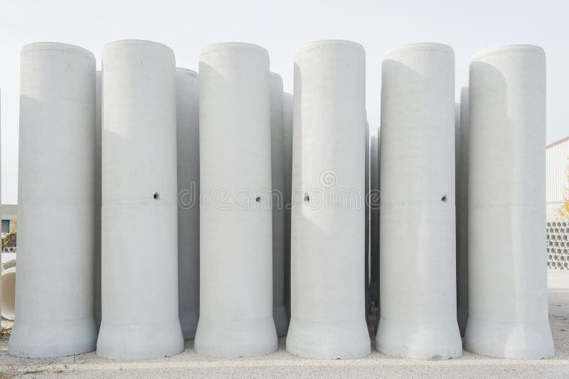 Pipe of Cement for the Building Trade Stock Image - Image of pipes ...