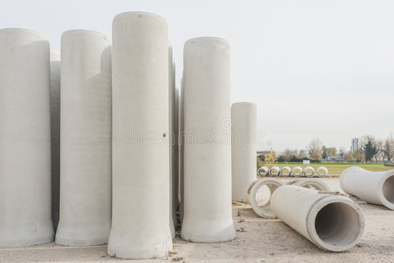 Pipe of Cement for the Building Trade Stock Image - Image of pipe ...