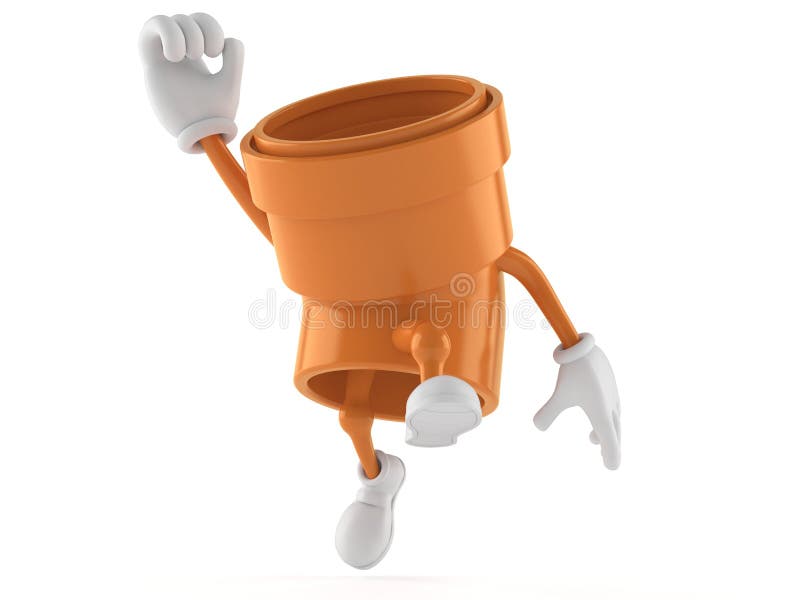 Pipe Character Jumping in Joy Stock Illustration - Illustration of ...