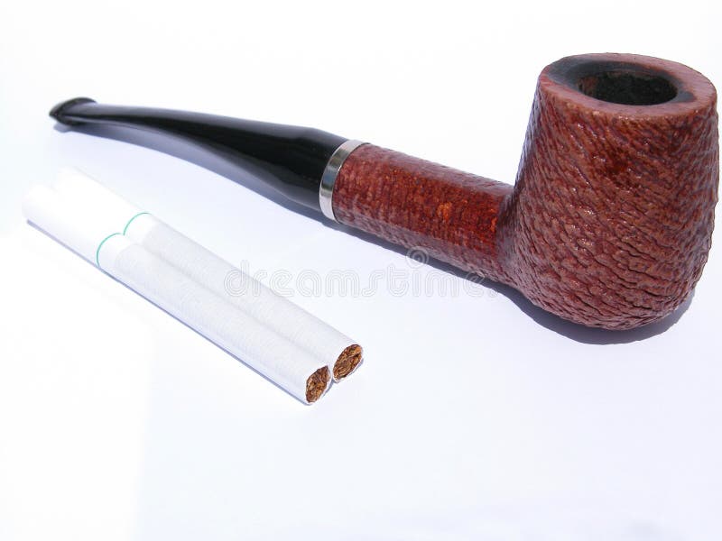 Pipe and cigarettes stock image. Image of smoking, savor - 122135