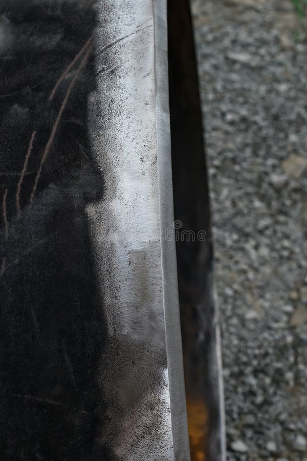 Pipe Cleaned and Prepared for Welding Stock Image - Image of edge ...
