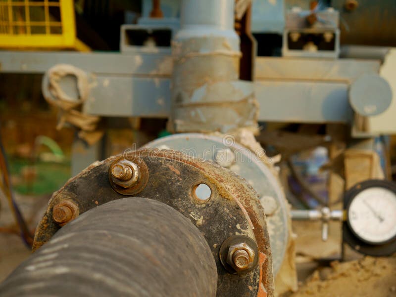 Pipe Connection for Concrete Mixer Machine Presenting at Industrial ...