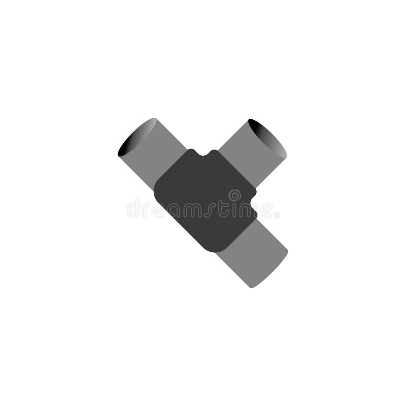 Pipe connection icon stock vector. Illustration of sign - 255929463