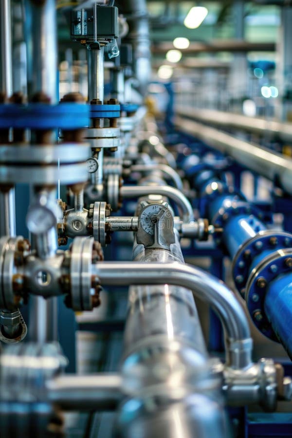 Pipe Connections in Various Forms, Close-up View Stock Photo - Image of ...