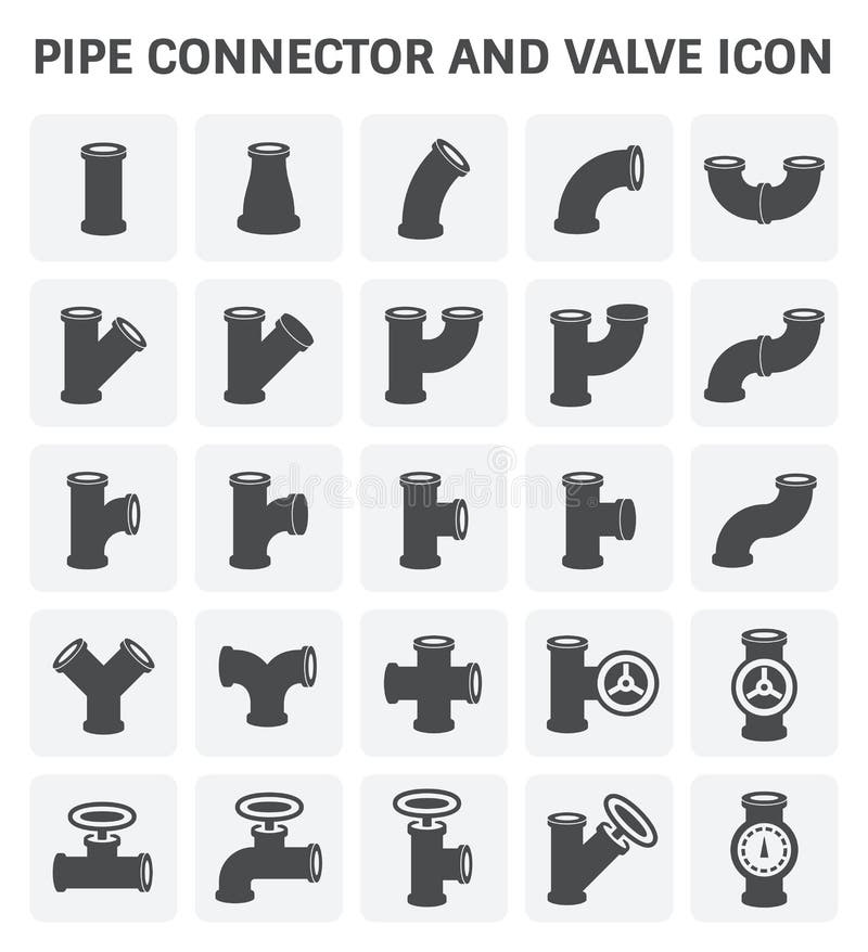 Pipe connector icon stock illustration. Illustration of control - 89568610