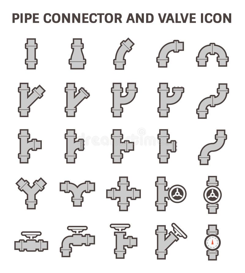 Pipe connector icon stock vector. Illustration of engineering - 93691671