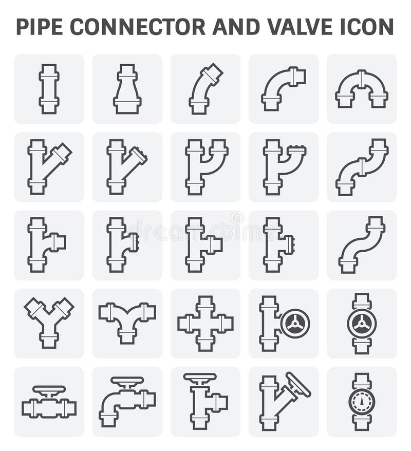 Pipe connector icon stock vector. Illustration of piping - 96967244