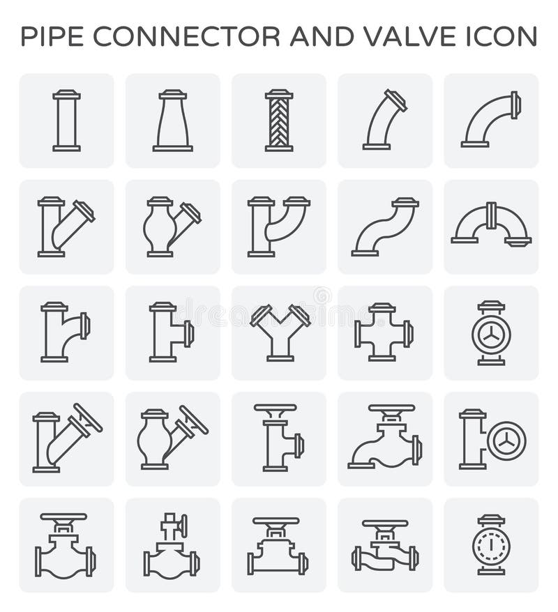 Pipe connector icon stock vector. Illustration of line - 114397316