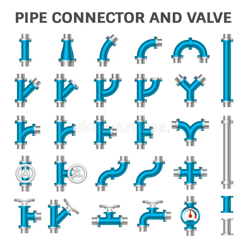 Pipe Connector Vector stock vector. Illustration of pipeline - 84892362