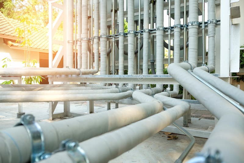 Pipe cooling system. stock image. Image of control, refrigeration ...