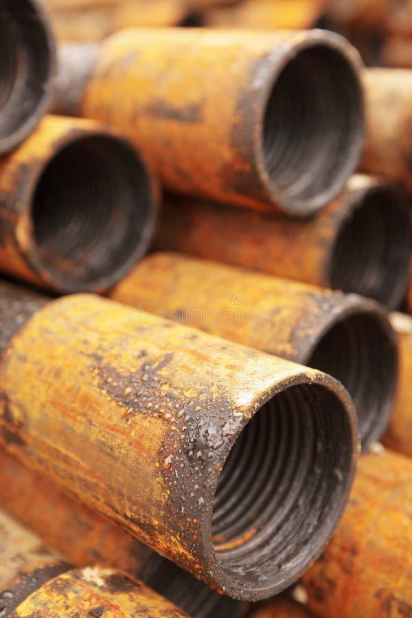 Pipe Edge in Greasing and Rust in Outdoor Stock Photo - Image of ...