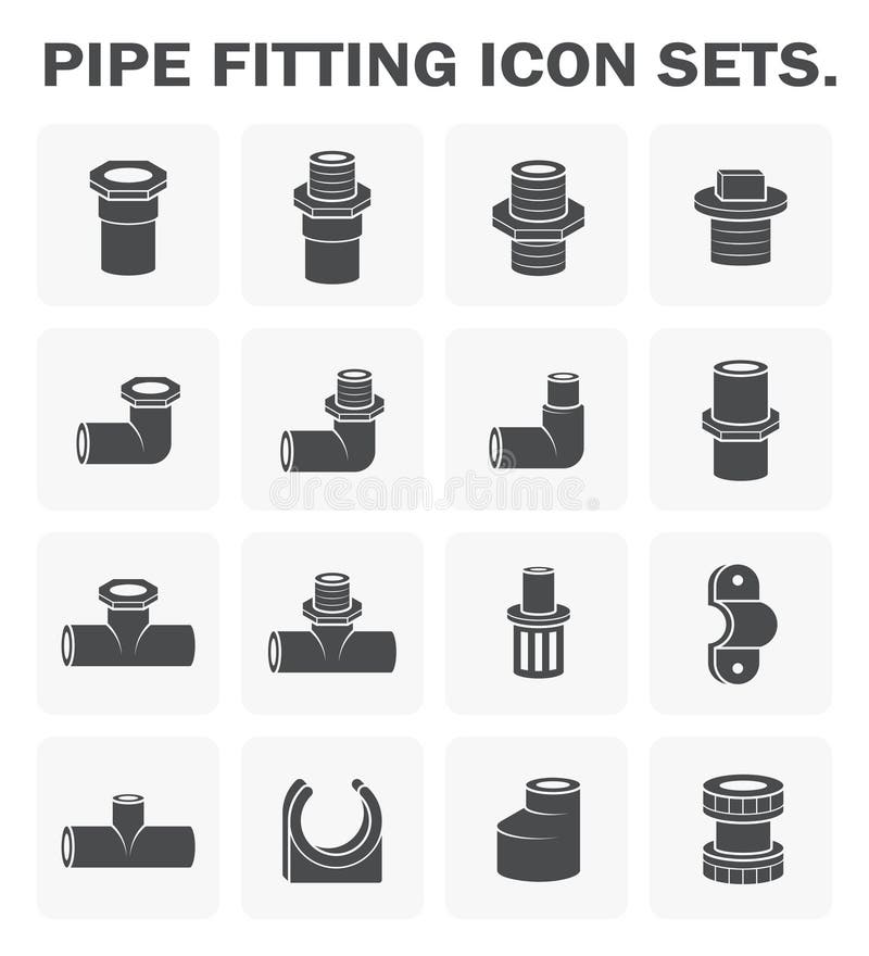Pipe fitting icon stock vector. Illustration of material - 69936181