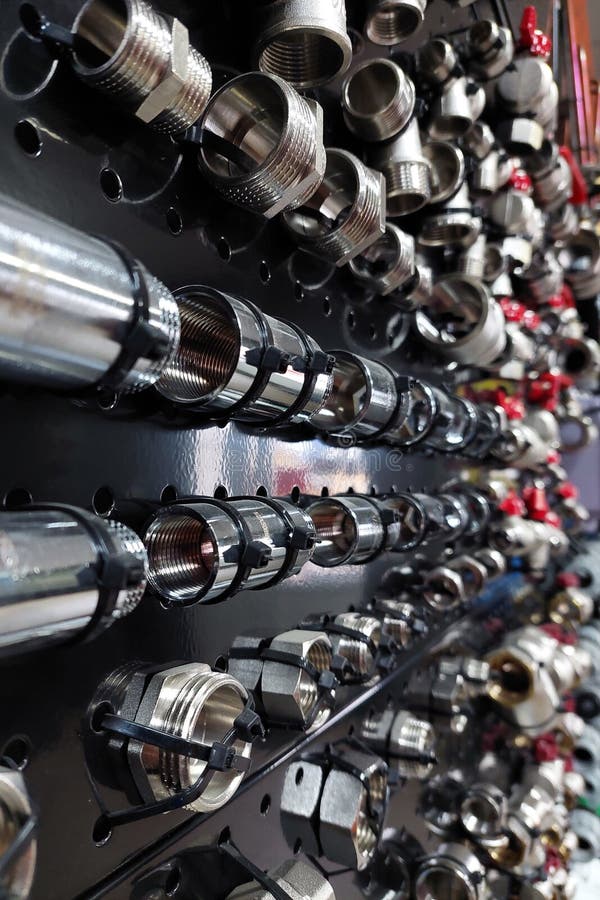 Pipe Fitting in a Showcase. Stock Image - Image of service, piping ...