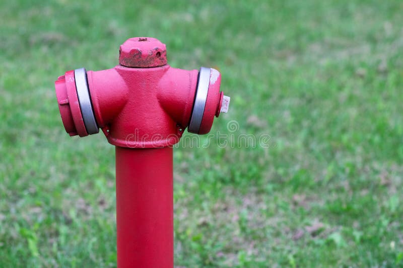 Pipe Fittings in the Form of a Fire Hydrant in Red Close-up with ...