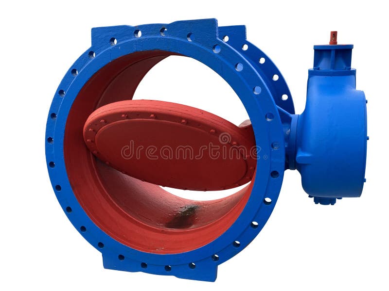 Pipe Flap 1000mm Half Open Isolated Stock Photo - Image of actuator ...