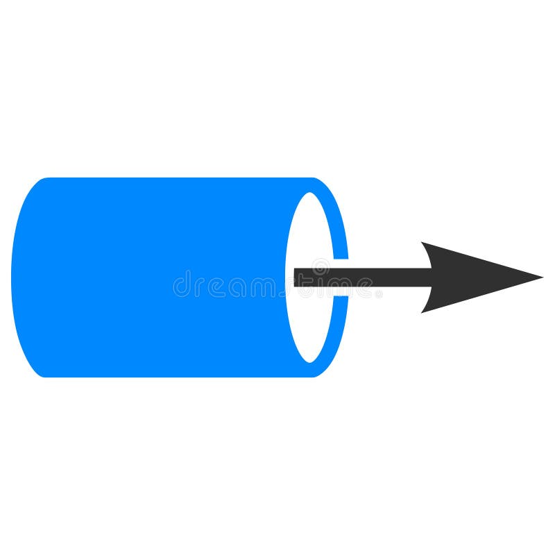 Pipe Flow Direction Raster Icon Flat Illustration Stock Illustration ...
