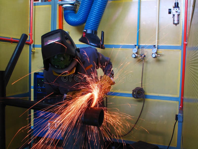 Pipe grinding stock image. Image of burning, oxyacetylene - 19271919