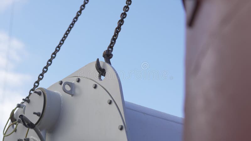 Pipe Hanging on Chains Highlights Industrial Complexity Stock Video ...