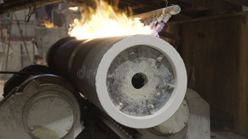 Gas Pipe Fire Explosion and Fire Bursting Out in Big Fire Column ...