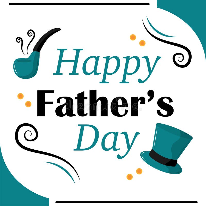 Pipe and Hat for Dad Vector Stock Illustration - Illustration of ...