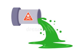 Pipe with hazardous waste. stock vector. Illustration of treatment ...