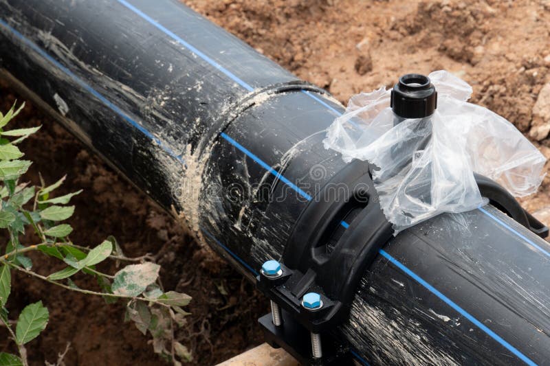 Pipe of High-Density Polyethylene. Stock Image - Image of highdensity ...