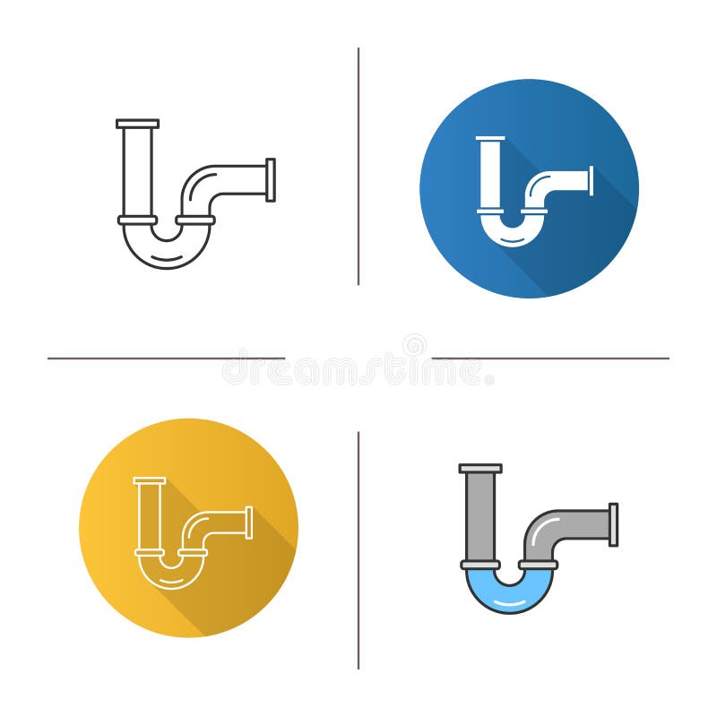 Pipe icon stock vector. Illustration of water, flat - 175375260