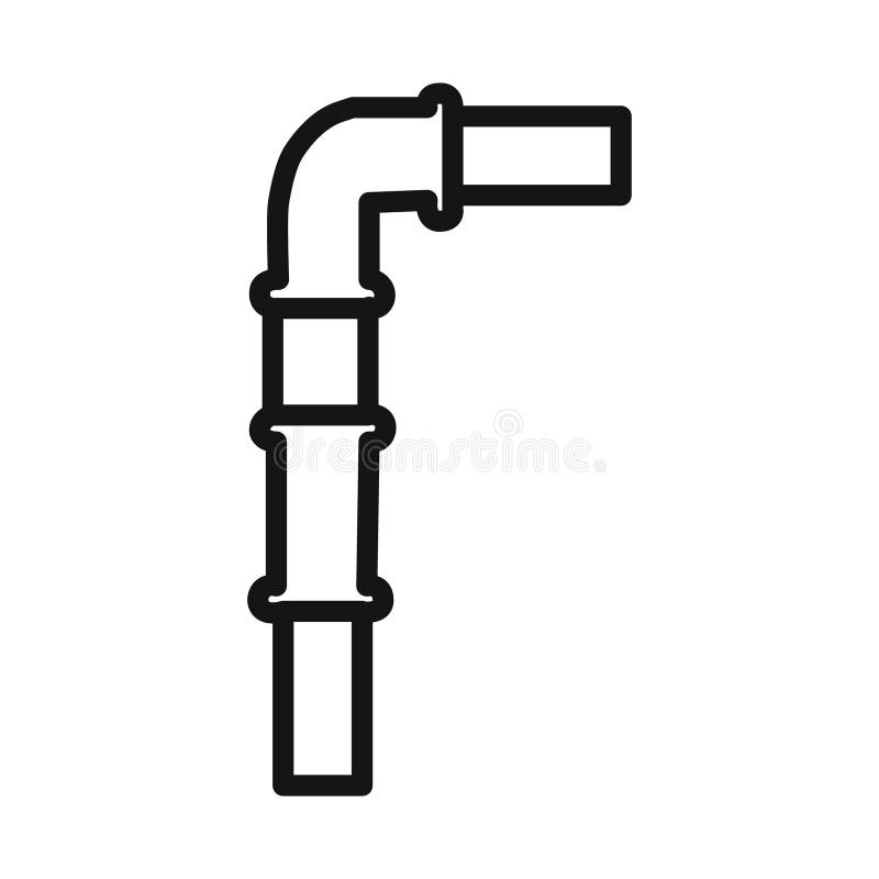 Pipe Icon Linear Graphics Set Vector Stock Vector - Illustration of ...