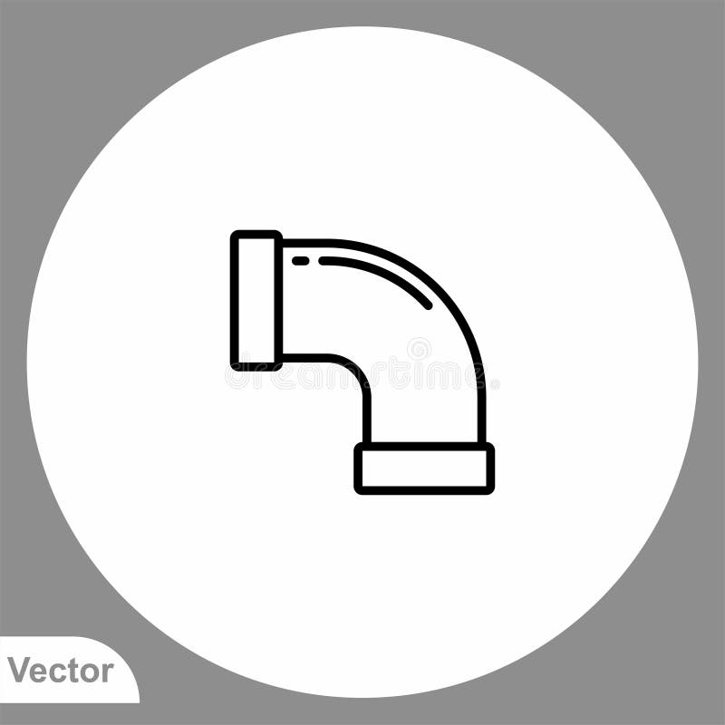 Pipe Vector Icon Sign Symbol Stock Vector - Illustration of ...