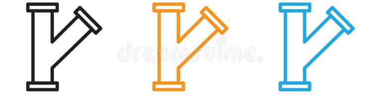 Pipe Vector Logo Set Collection for Web App Ui Stock Vector ...