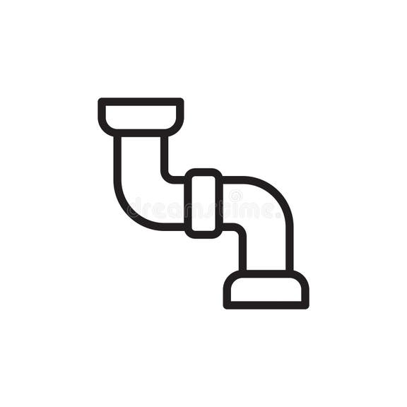 Pipe Icon Outline Vector for Web Ui Stock Vector - Illustration of ...