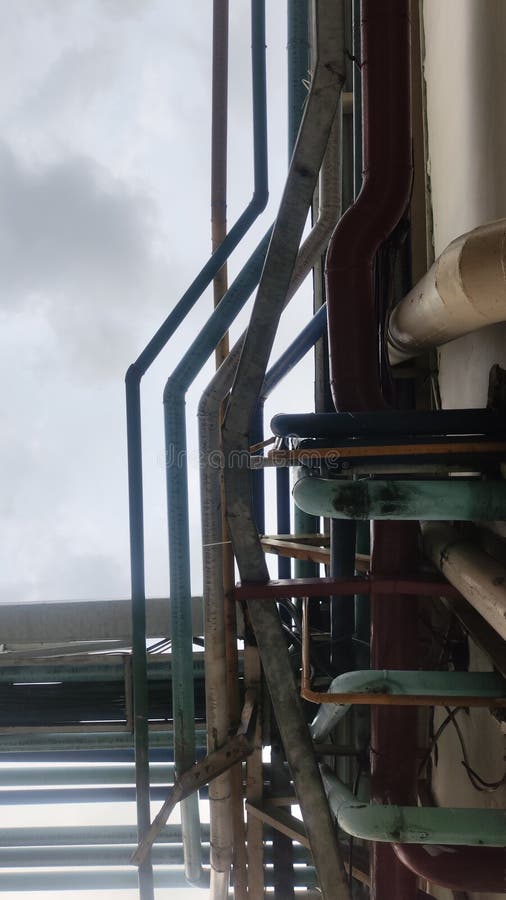 Pipe Installation Outdoor on the Factory Stock Photo - Image of ...