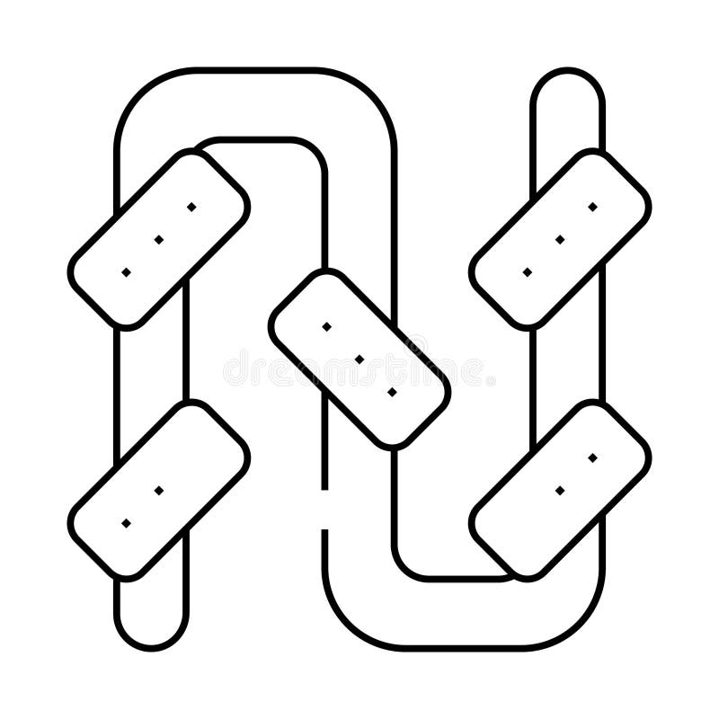 Pipe Irrigation System Line Icon Vector Illustration Stock Illustration ...