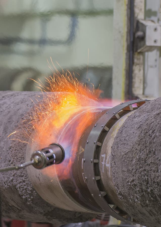 Pipe joint coating vessel stock image. Image of construction - 100129359