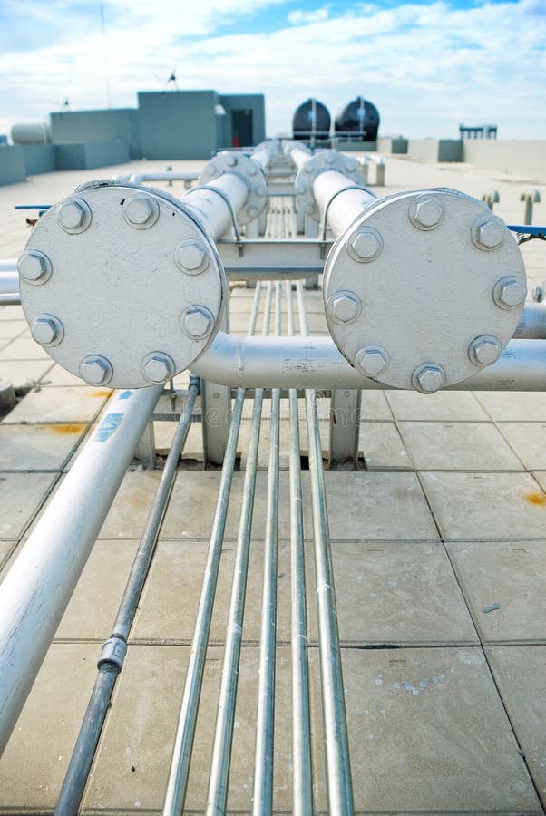 Pipe lines with valve stock photo. Image of valve, construction - 26928152