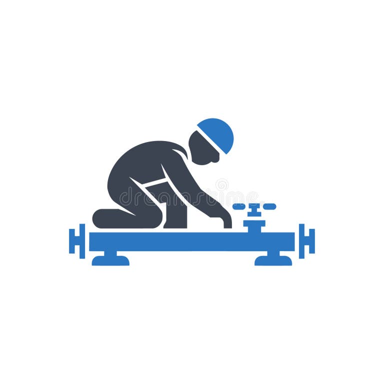 Pipe Maintenance Icon stock illustration. Illustration of installation ...