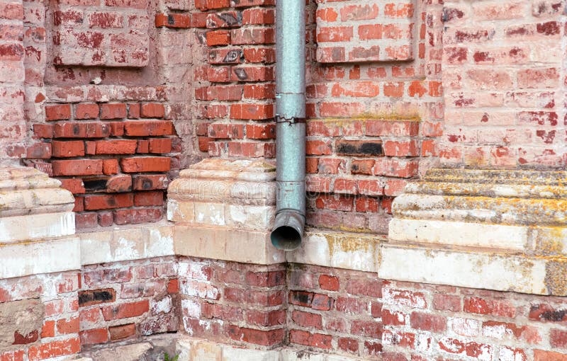 Old Brick Pipes on the Roof of the House. Stock Photo - Image of ...