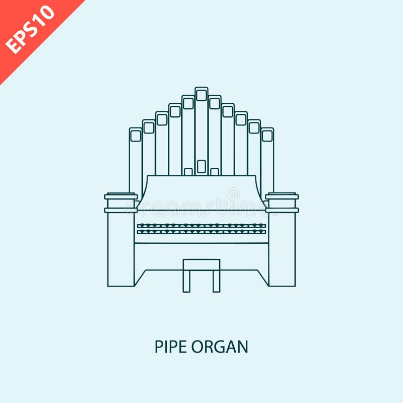 Pipe Organ Design Icon Vector Flat Isolated Illustration Stock Vector ...