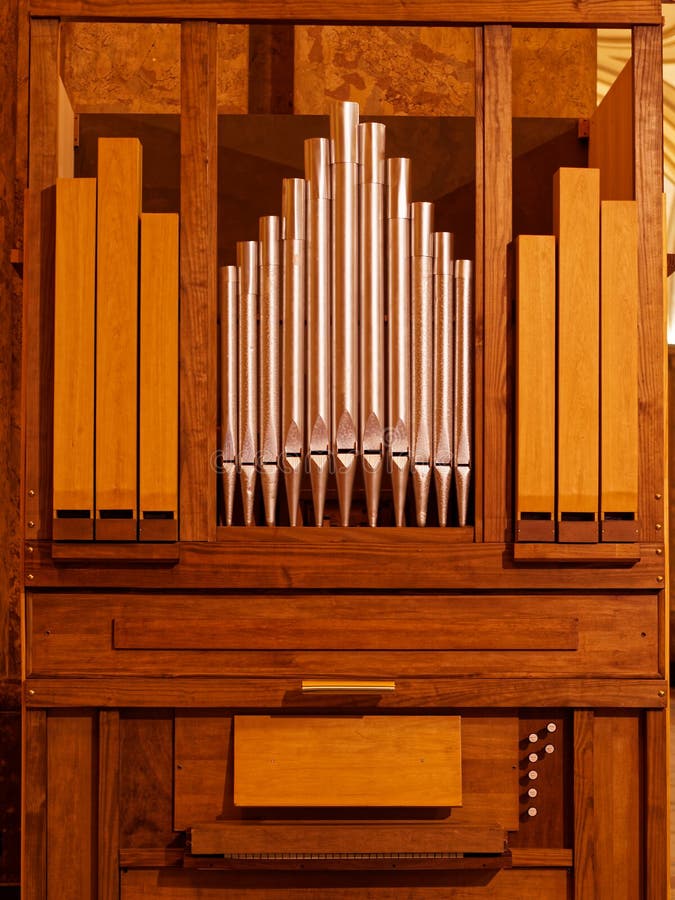 Pipe Organ Inside Catholic Church Stock Image - Image of blue, landmark ...