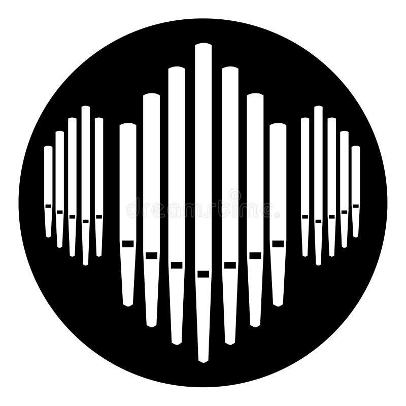 Pipe Organ Instrument Silhouette Stock Vector - Illustration of ...