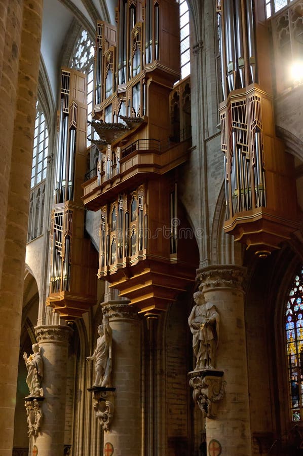 Pipe Organ in Interior of St. Michael Cathedral Editorial Stock Image ...