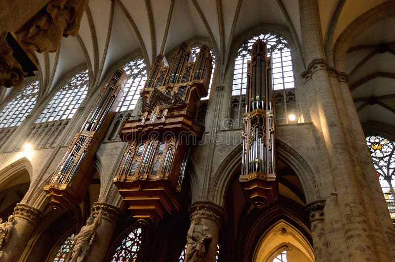 Pipe Organ in Interior of St. Michael Cathedral Editorial Stock Photo ...
