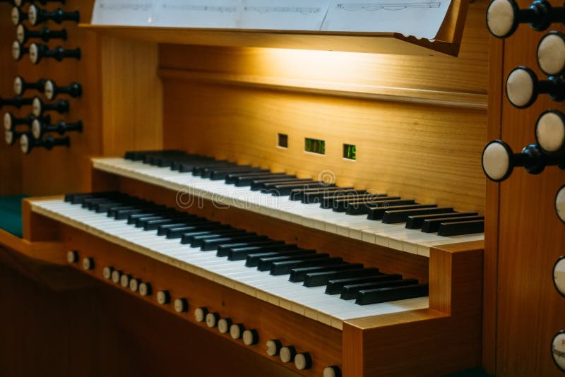 Pipe Organ Keyboard stock photo. Image of pipe, contrast - 4032092