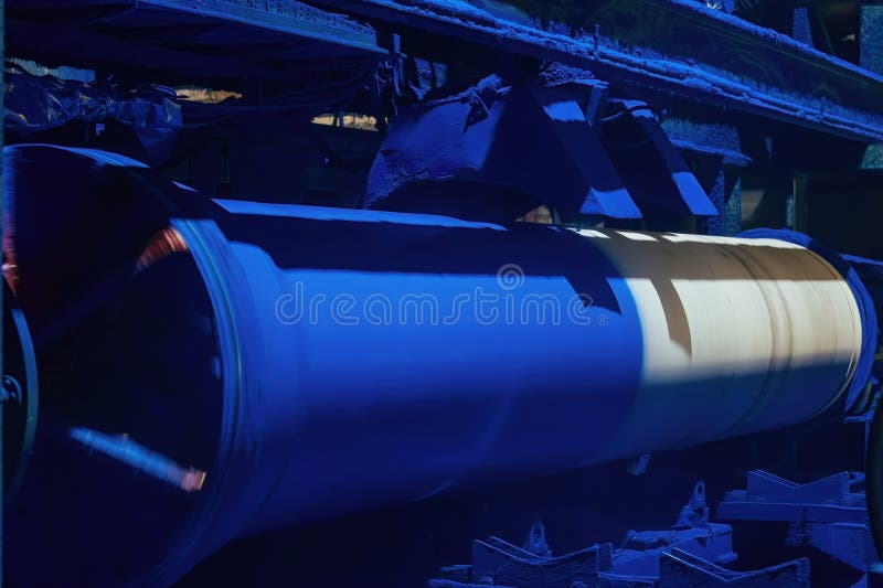 Pipe Painting on Automatic Machine Stock Photo - Image of occupation ...
