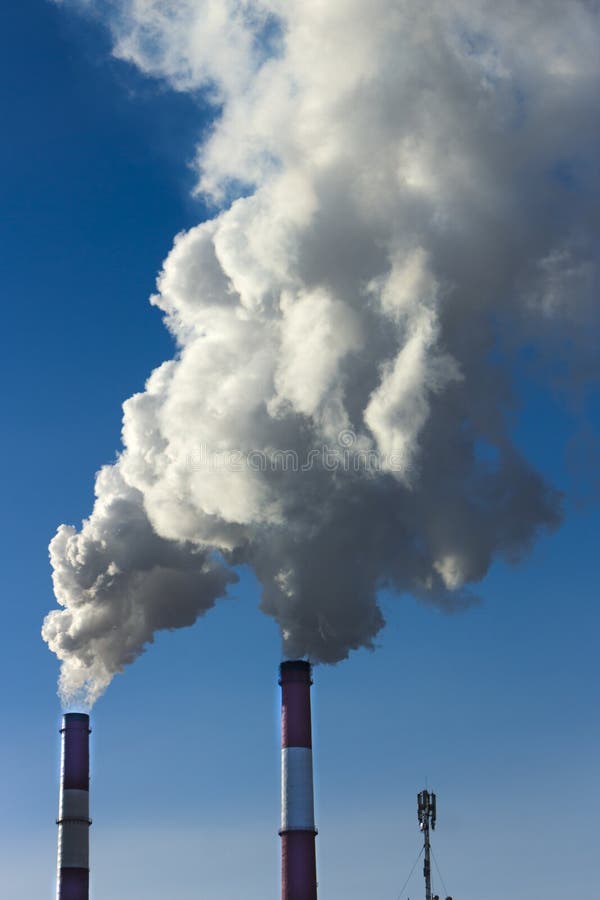 The Pipe of the Plant Emits Harmful Substances into the Atmosphere ...