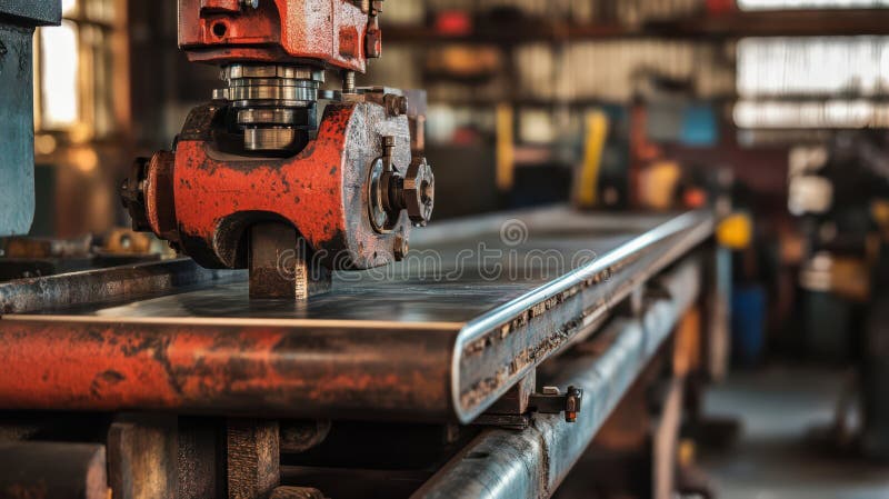 Pipe and Plate Bending Machine in Workshop Stock Illustration ...