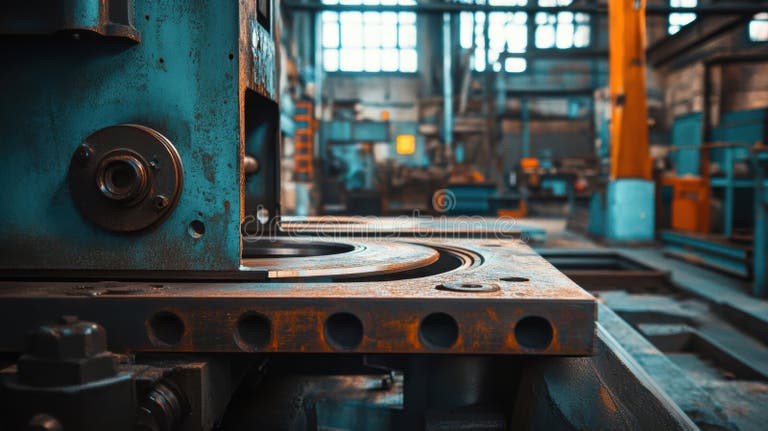Pipe and Plate Bending Machine in Workshop Stock Illustration ...