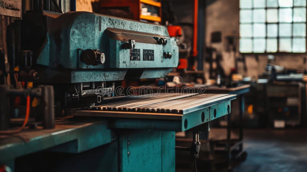 Pipe and Plate Bending Machine in Workshop Stock Illustration ...